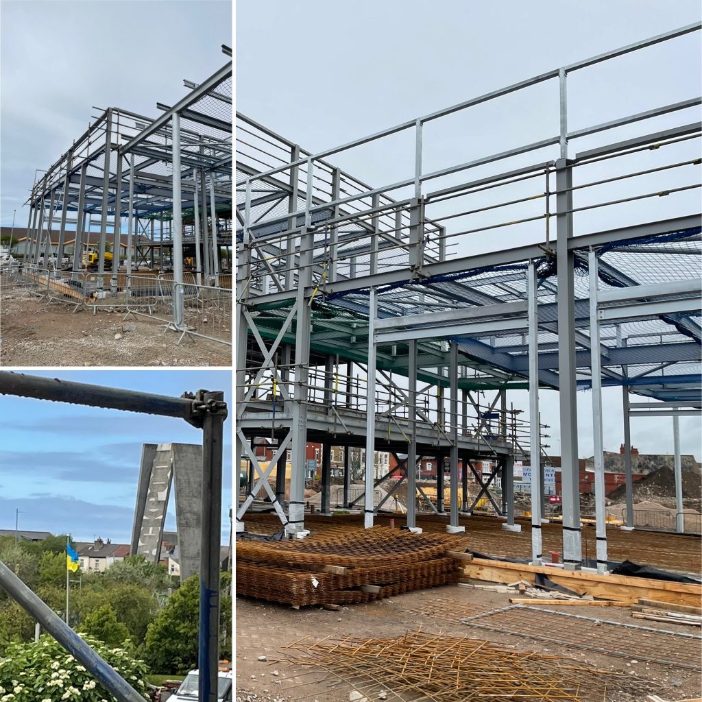 NWAS Blackpool Ambulance Hub progress - bluesky